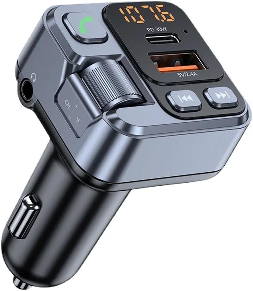 Bluetooth V5.3 FM Aux Transmitter Receiver Car Adapter, Car Quick ...