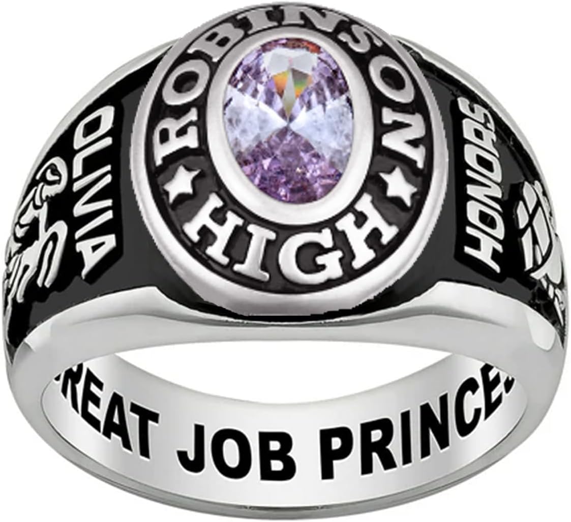 Yodari Class Ring 925 Sterling Silver High School/College Graduation ...