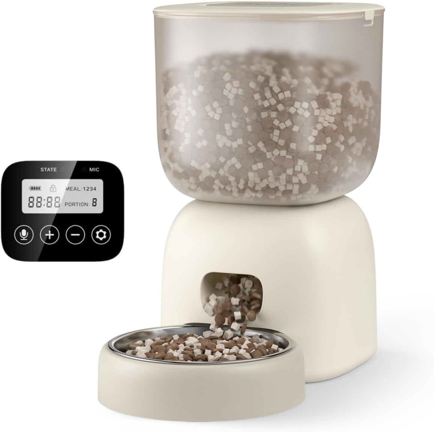 Amazon.com : iPettie Hourglass Automatic Cat Food Dispenser, Wireless ...