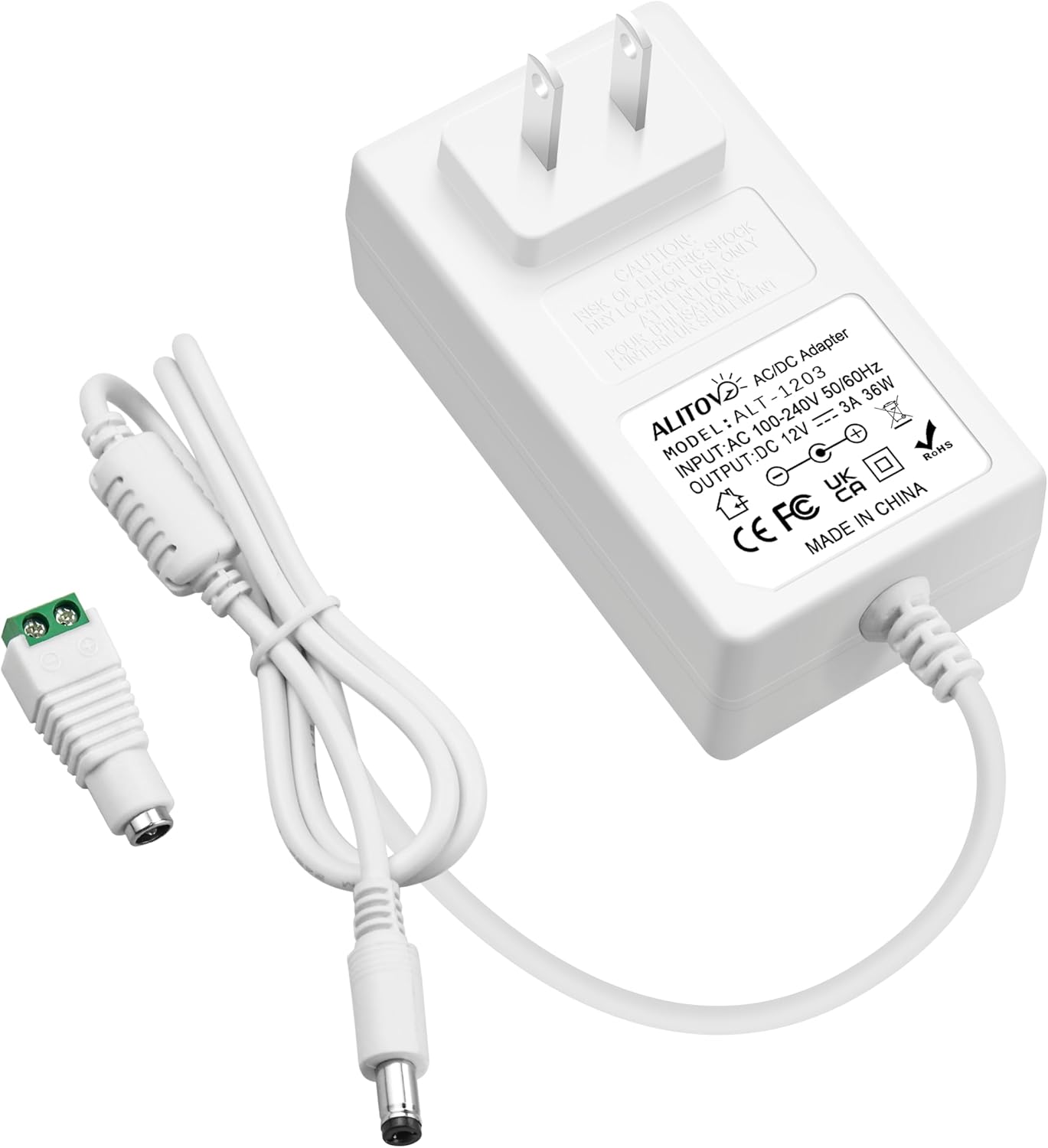 Amazon.com: ALITOVE 12V Power Supply 3A 36W AC Adapter 100-240V 50-60Hz ...