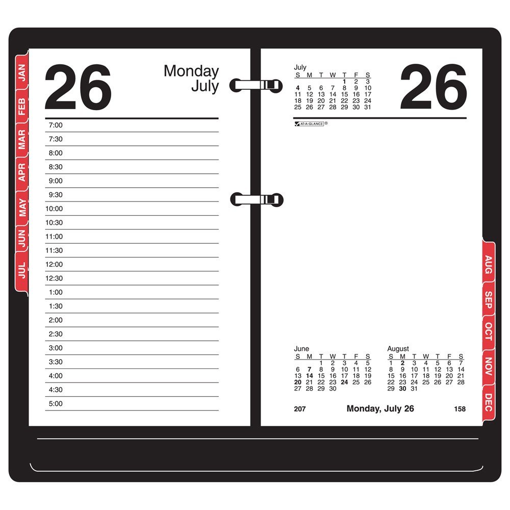 Amazon.com : AT-A-GLANCE Calendar refill w/monthly tabs, 2010 (E717T50 ...