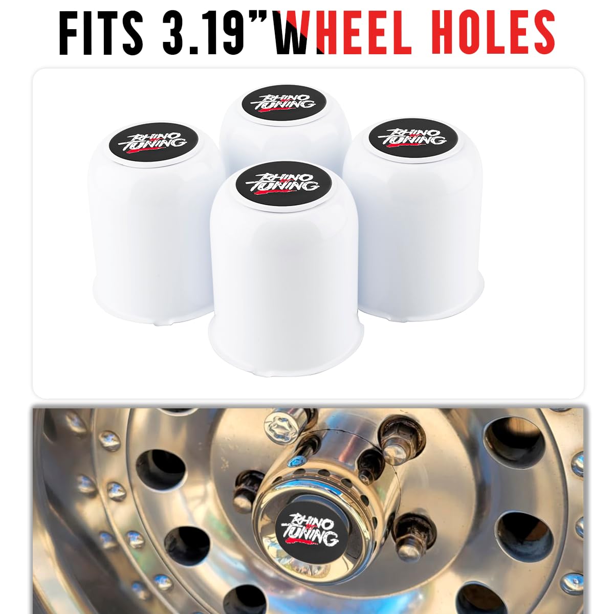 Snapklik.com : RTrhinotuning 4 PCS 3.19" 81 Mm Stainless Steel Wheel ...