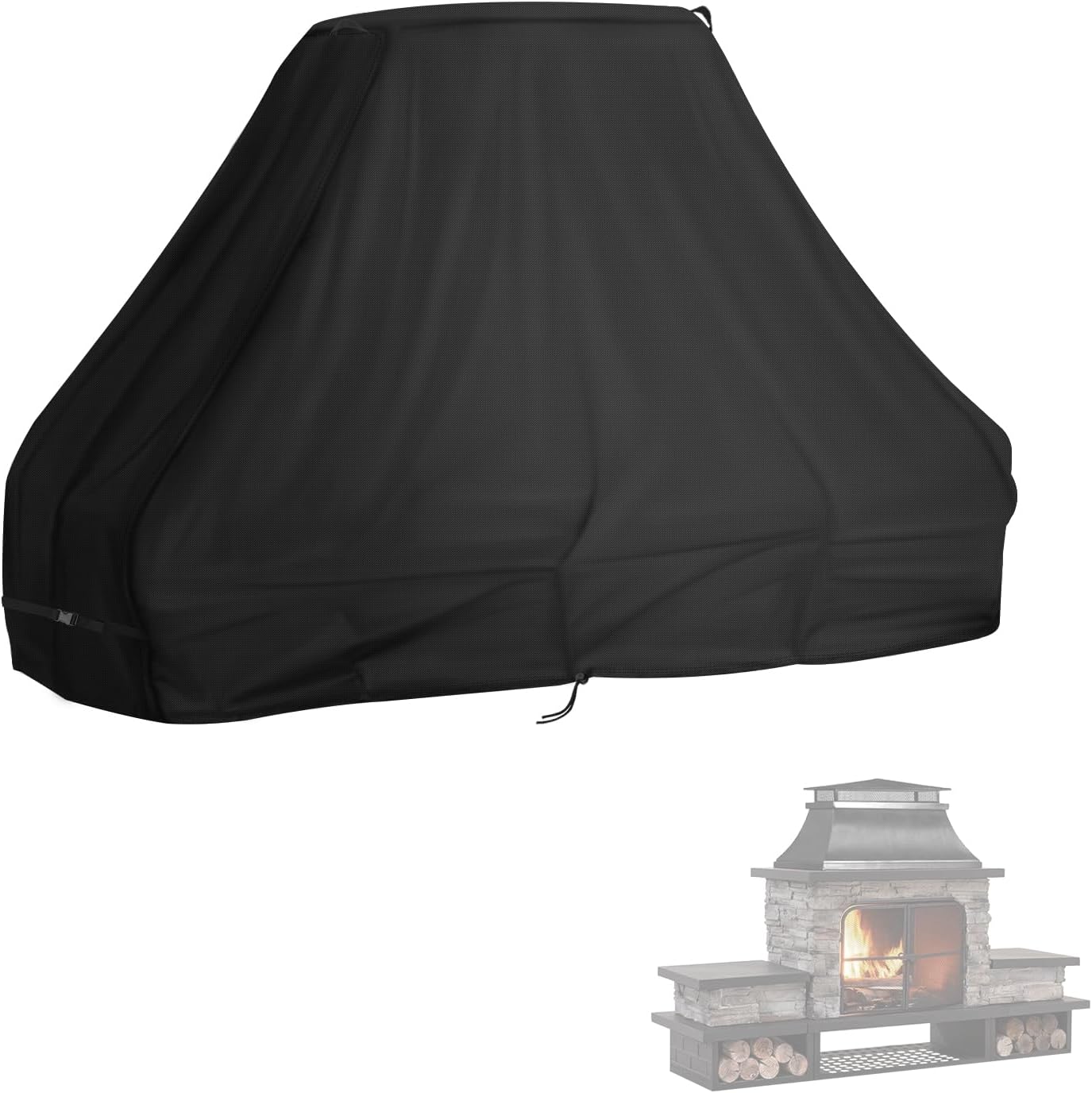 Amazon.com : Topcover Outdoor Fireplace Cover, Heavy Duty Waterproof ...