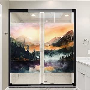 Amazon.com: Dunmat Abstract Beautiful Forest Window Privacy Film ...