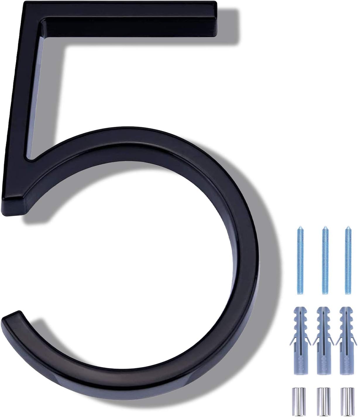 Amazon.com: 5 Inch Floating House Number 5, VONDERSO Black Metal Modern ...