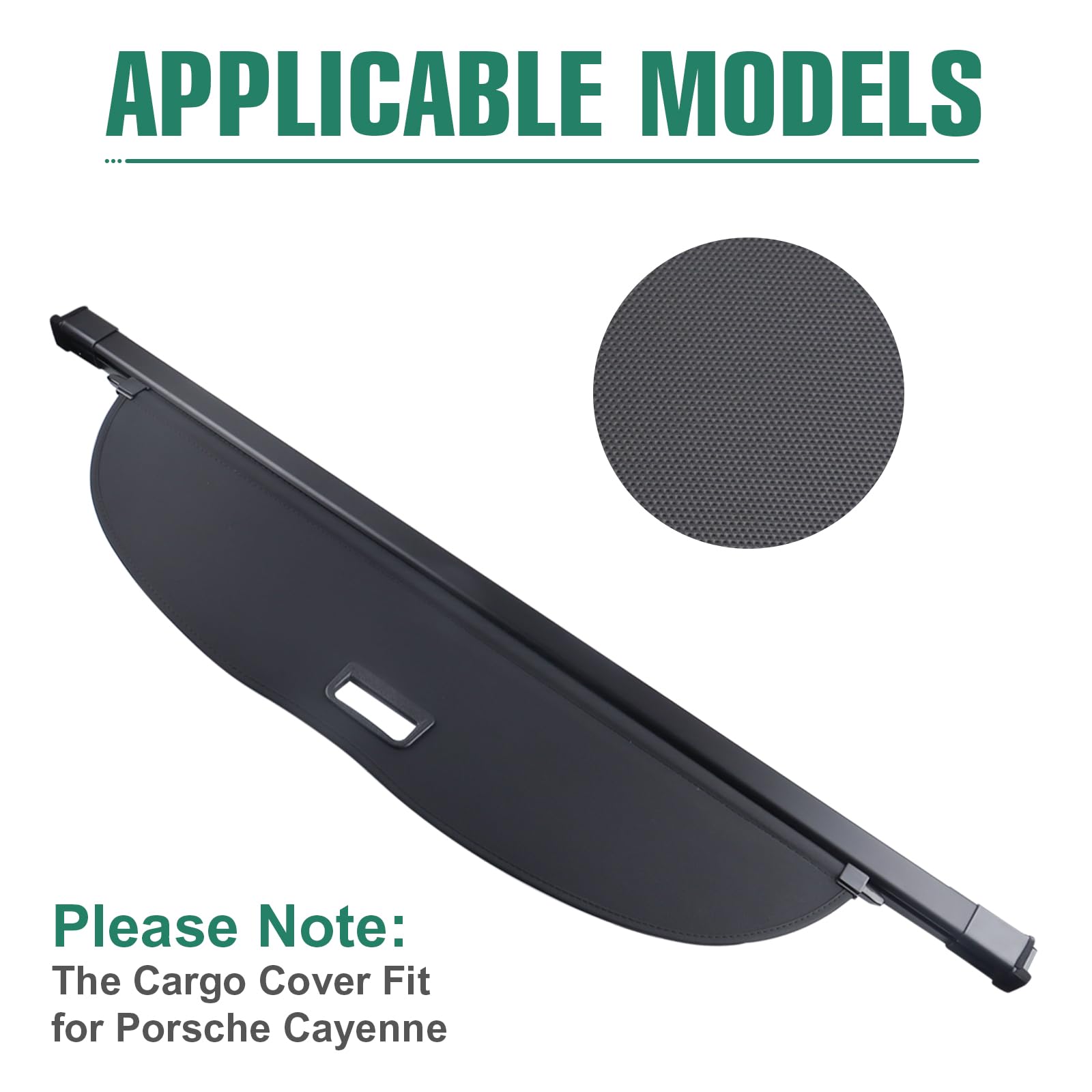 Snapklik.com : Cargo Cover Fit For 2011-2018 Porsche Cayenne Rear ...