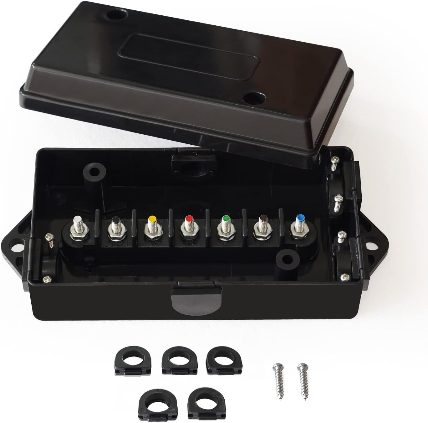 Autopher Trailer Wire Junction Box 7 Gang Weatherproof Electrical ...