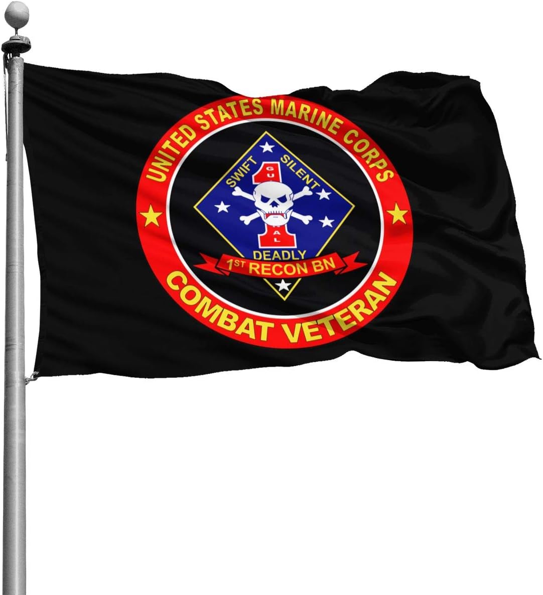 Amazon.com : U-S-M-C 1st Recon Battalion Combat Veteran Flag 4X6 Foot ...