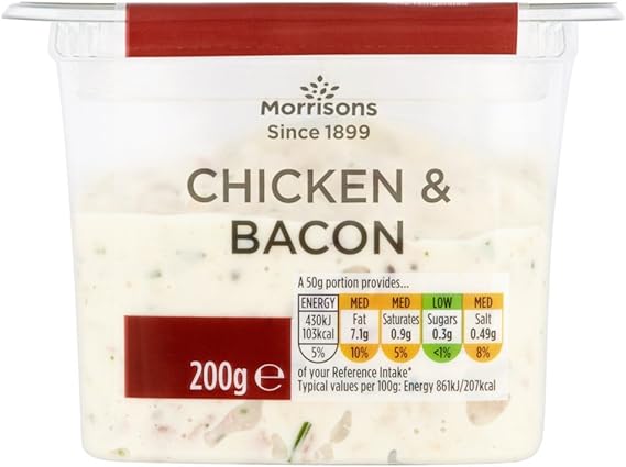 Morrisons Chicken & Bacon, 200g : Amazon.co.uk: Grocery