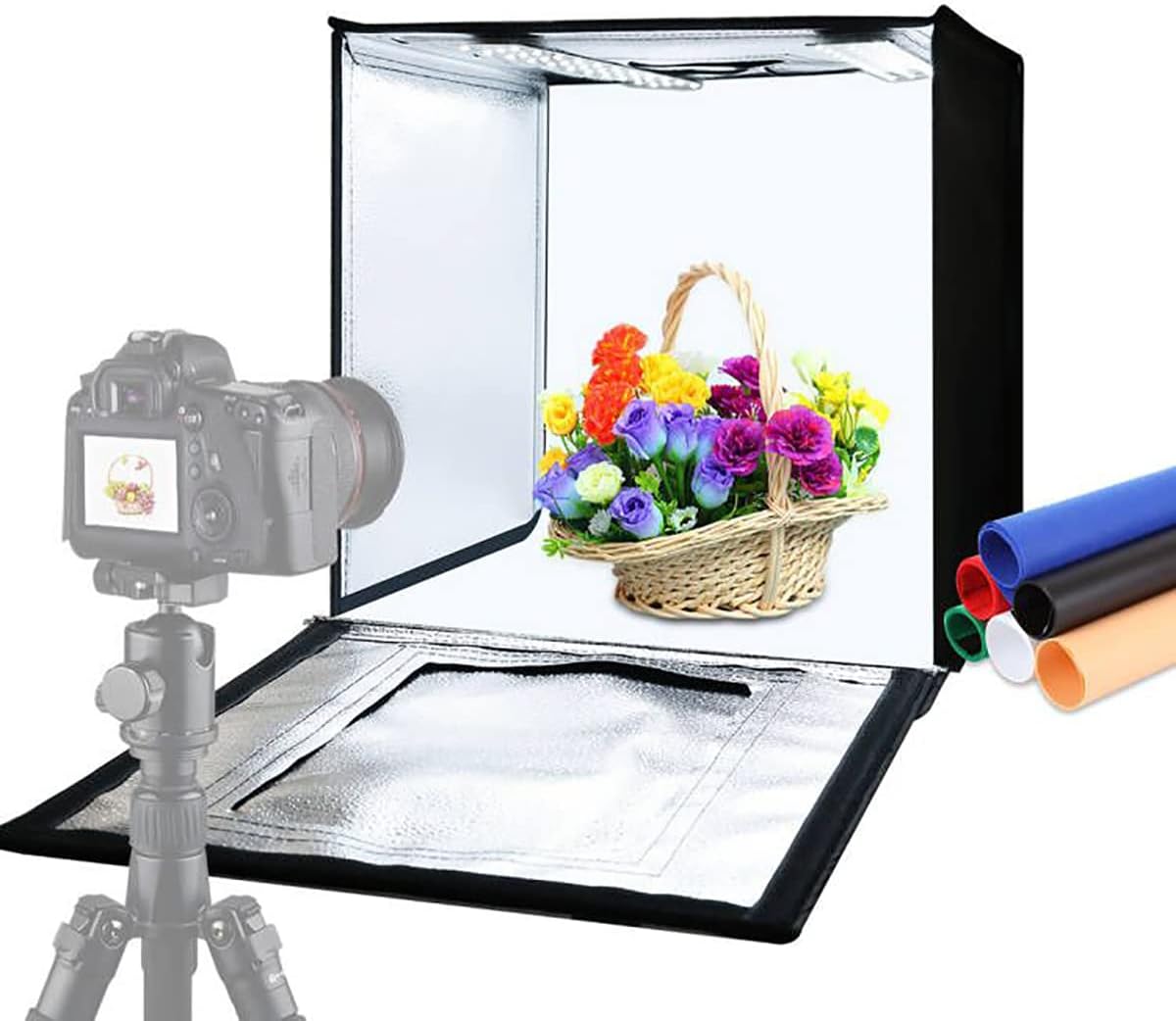 PULUZ Photography Light Box Photo Shooting Tent Box Studio with 6 Color ...