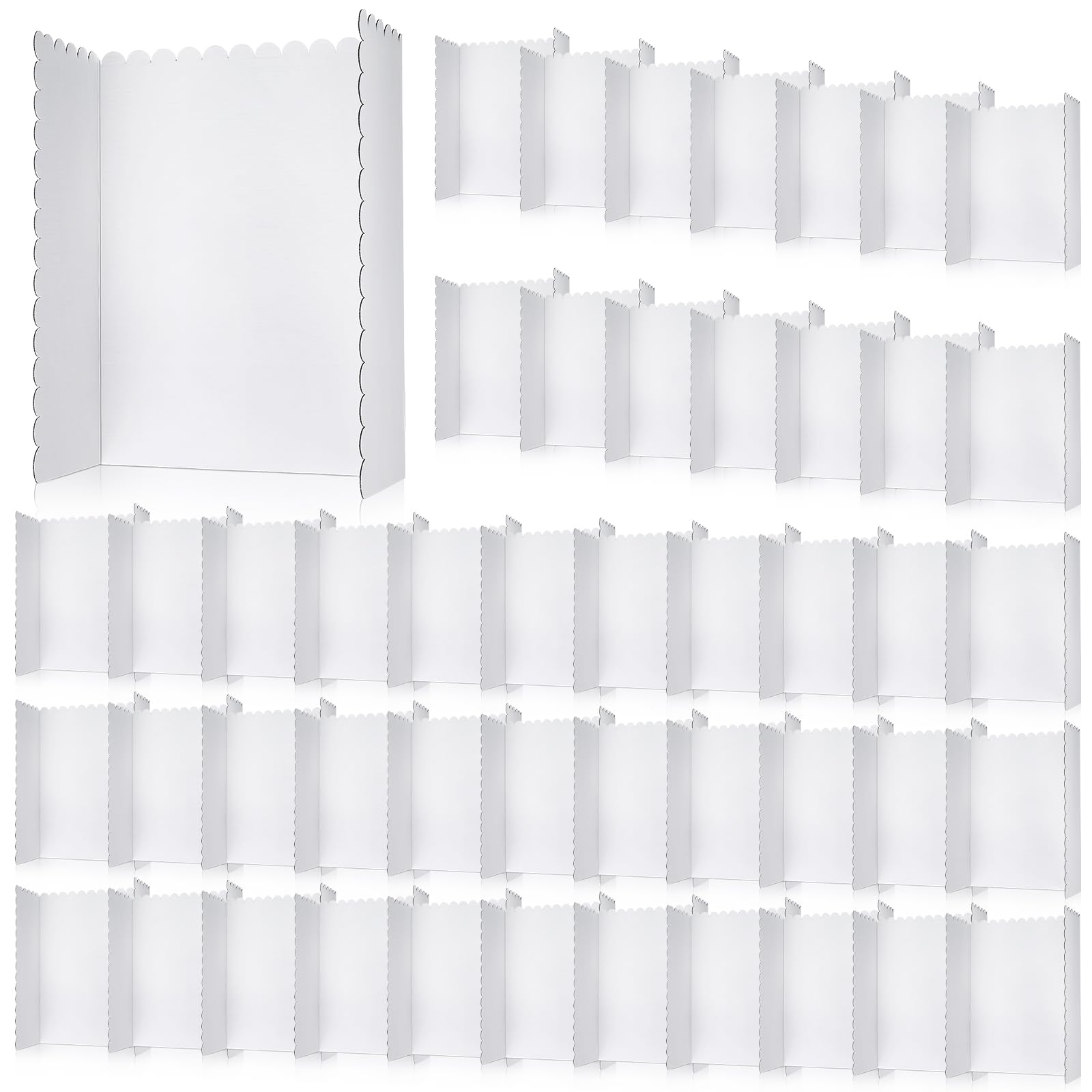 Outus 48 Pcs 24 x 36 Inch Trifold Poster Display Boards White for ...