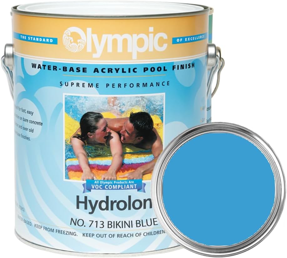 Amazon.com: Olympic Pool Paint - Hydrolon - Bikini Blue - 1 Gallon ...