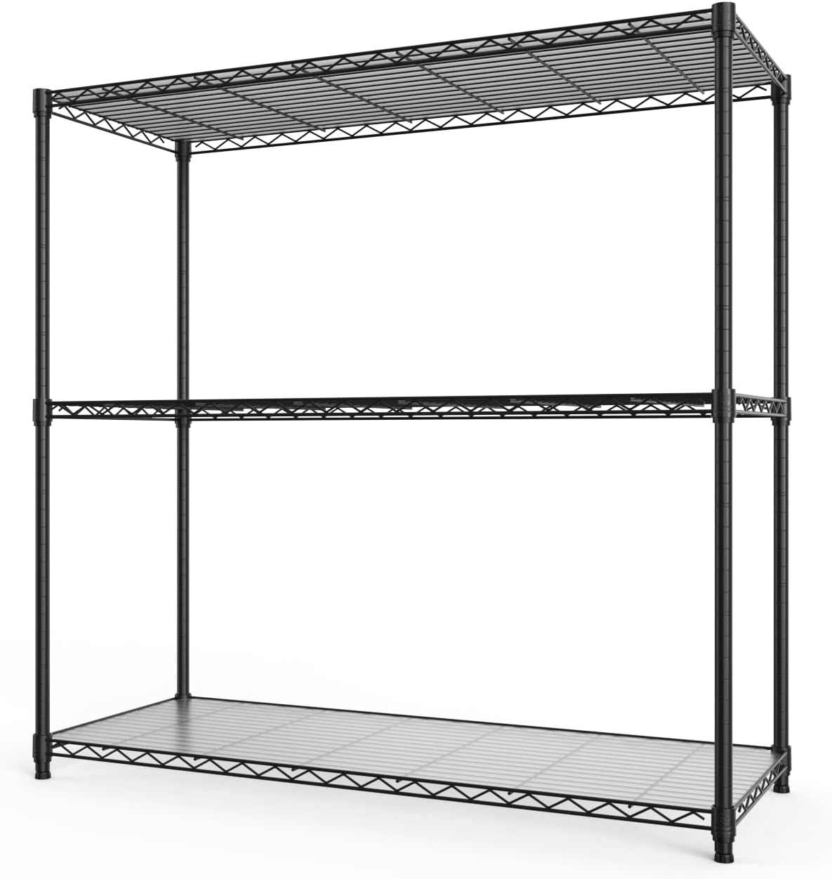 Amazon.com: pouseayar 3-Tier Wire Shelving Unit, NSF Metal Shelf with ...