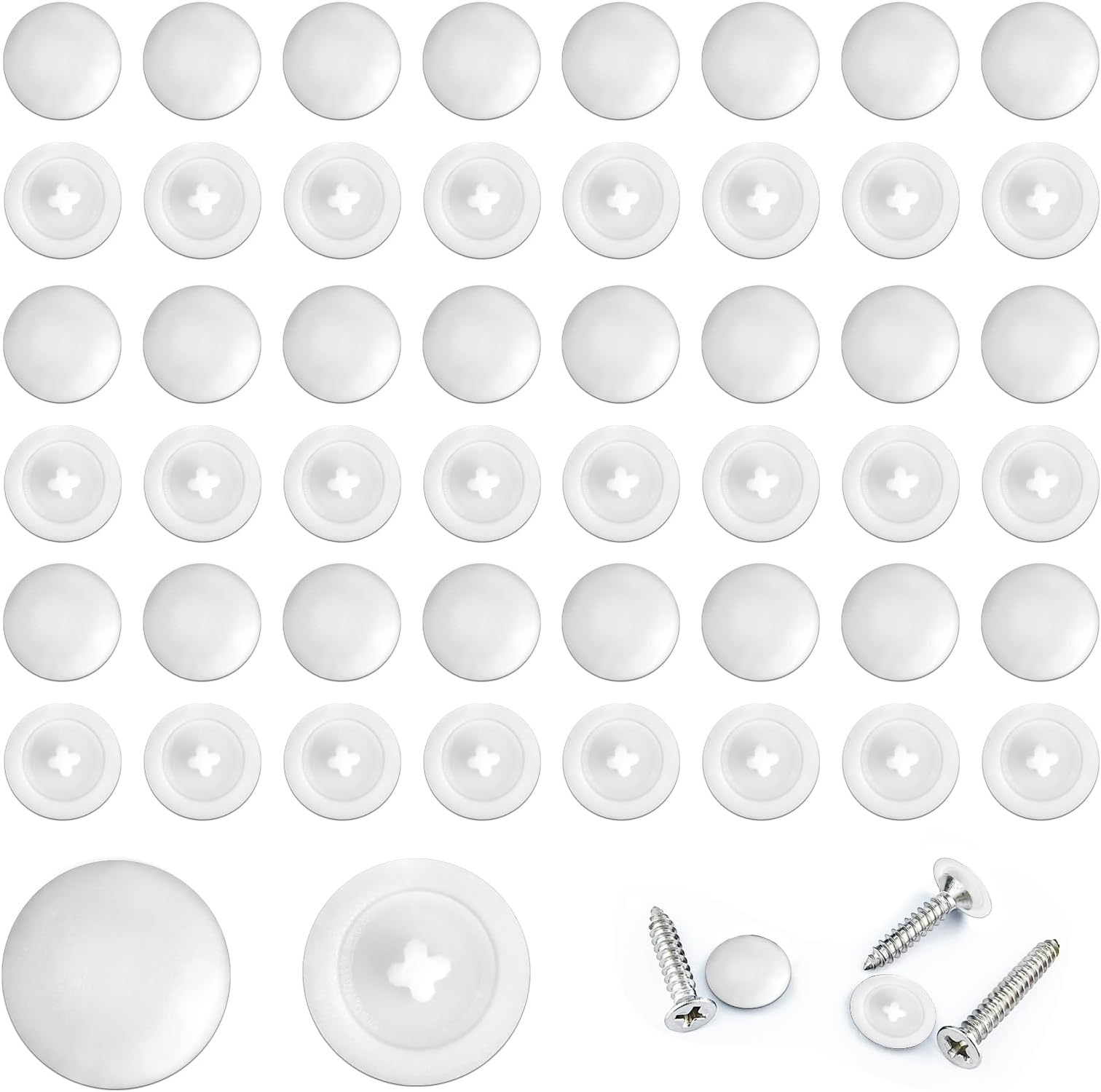 50 Pièces Capuchon à vis en Plastique, vis en Plastique à Empreinte ...