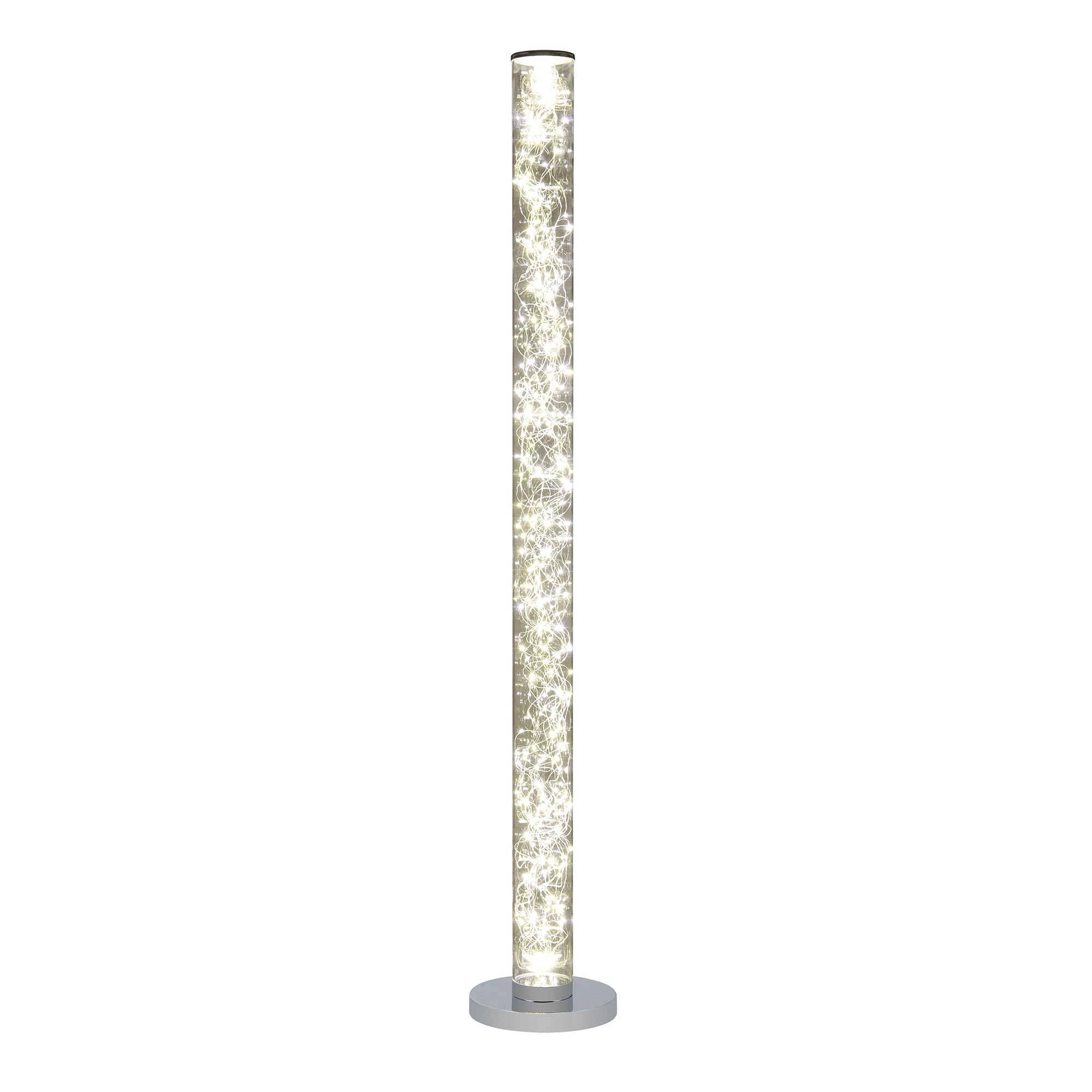 49" Steel LED Column Floor Lamp with Clear Drum Shade - Amazon.com