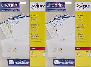 Avery Self Adhesive Address Mailing Labels, Laser Printers, 38.1x21.2mm ...
