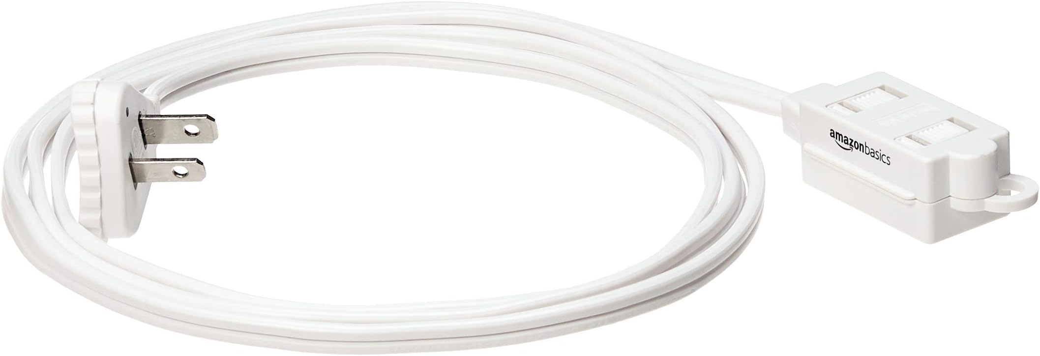 Amazon Basics 6-Foot 2-Prong Indoor Rectangle Extension Cord Power ...