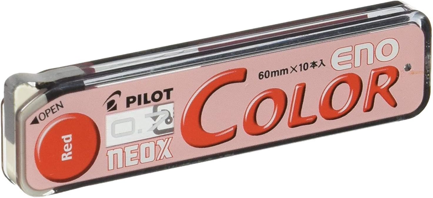 Pilot Color Mechanical Pencil Lead Eno, 0.7mm, Red, 10 Leads (HRF7C-20 ...