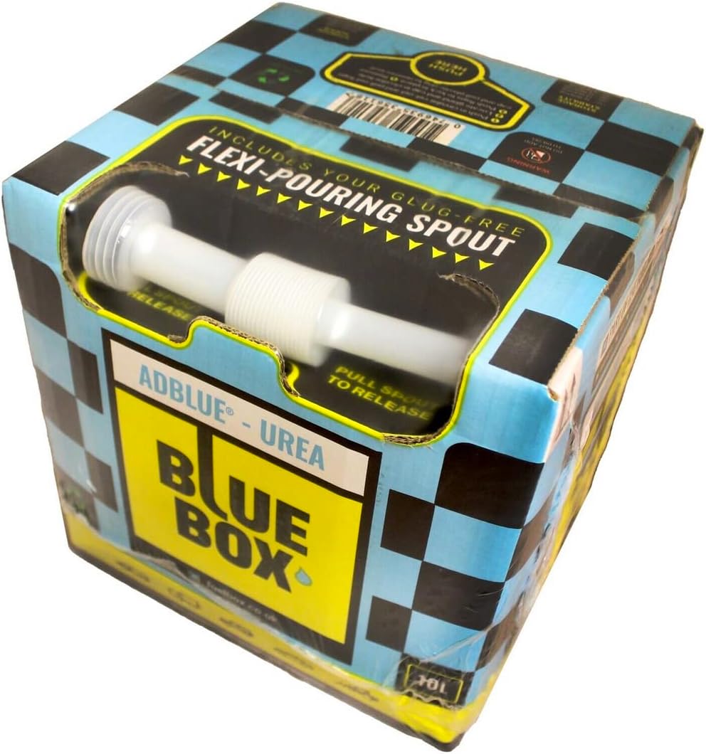 AdBlue Premium BlueBox 10 Litre Cube Box + Pouring Spout -Free Next Day ...