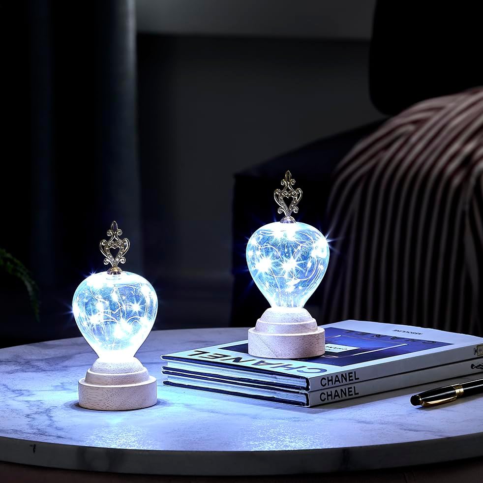 Small Table Lamp Battery Operated Cordless Table Lamp with 3 Modes Led ...