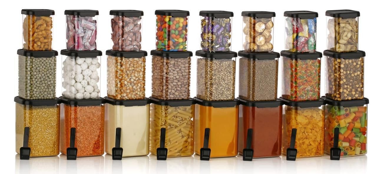 Buy Plastic 1400Ml Airtight Containers Set For Kitchen Storage And ...