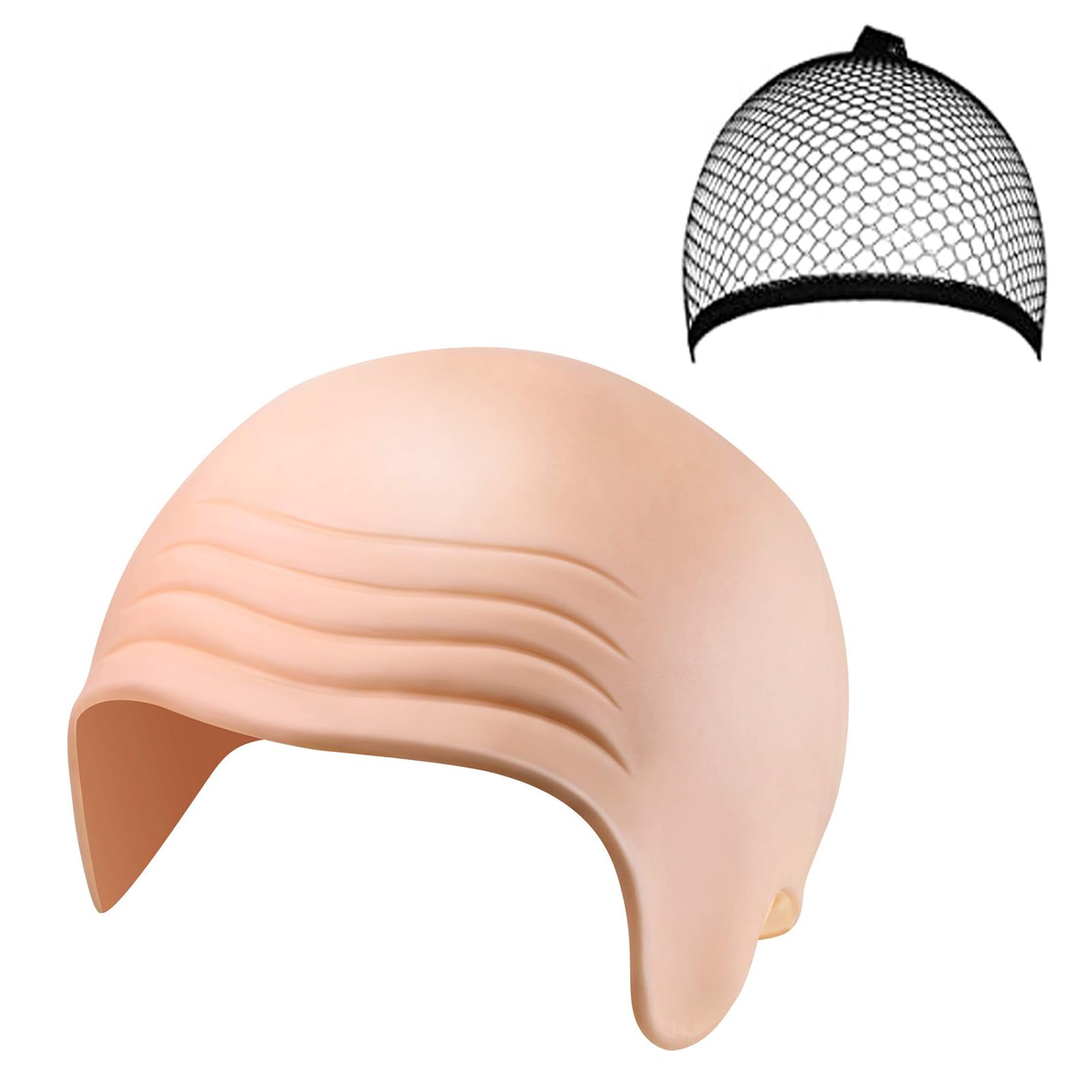 2 Pcs Bald Cap Bald Skin Thick Rubber Head Cap Skin Skull Wig Cap Fancy ...