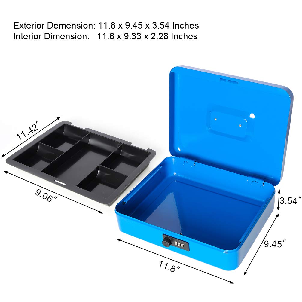 Lock Box For Keys With Code Decaller Metal Cash Box With Combination ...