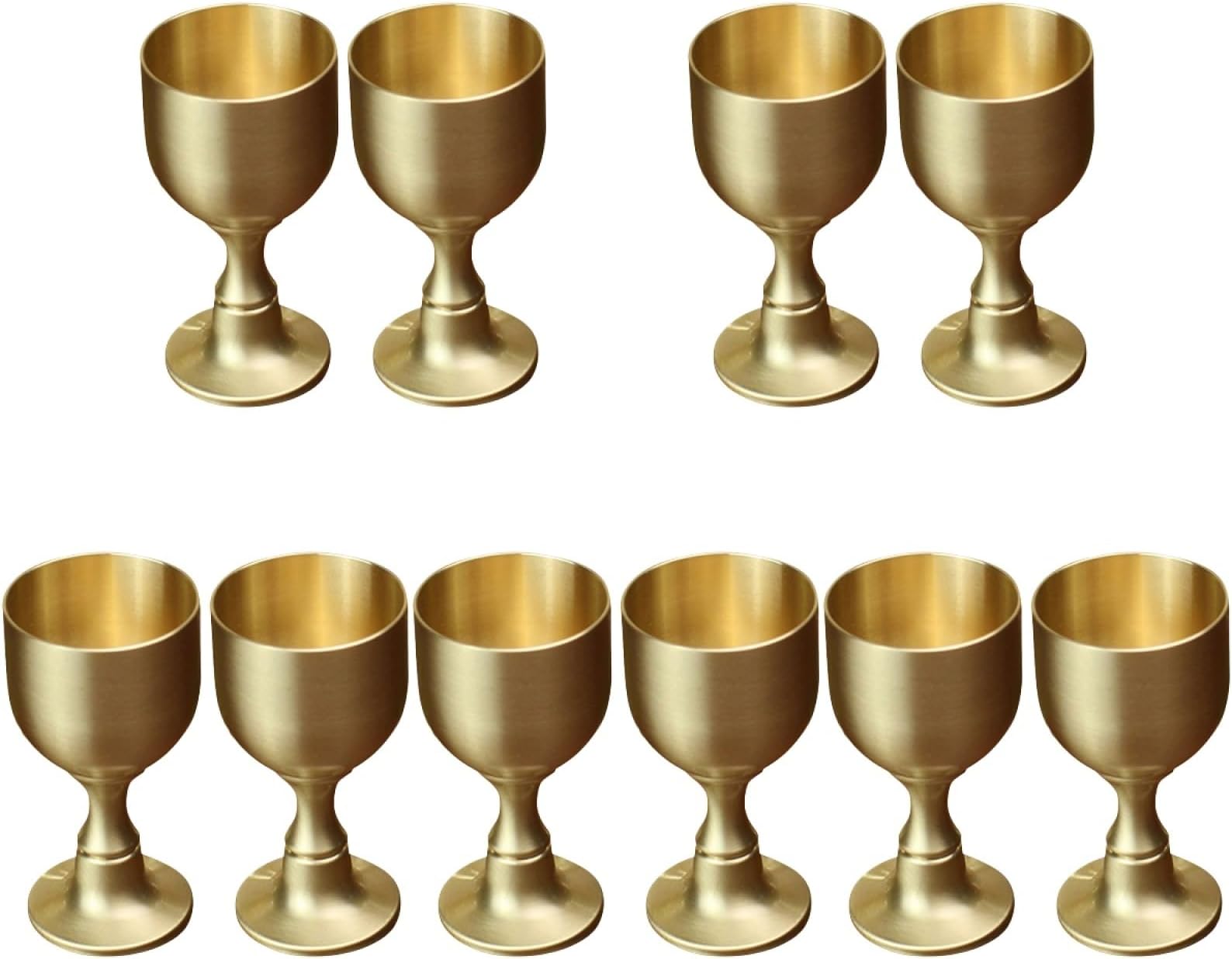 Amazon.com | ZHURUININ 12 Pcs Medieval Molded Crown Goblets, 8 oz Gold ...