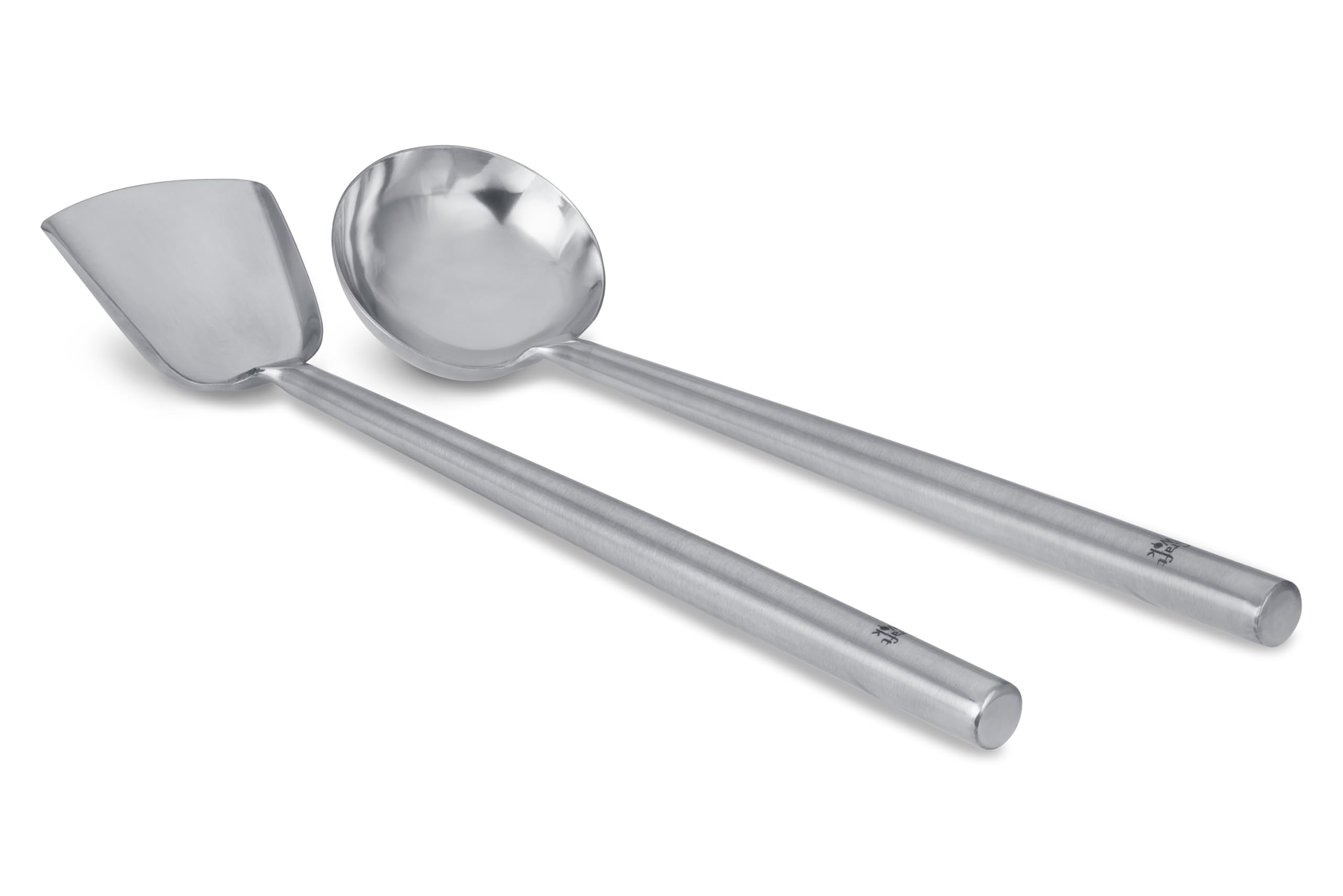 Wok Spatula Ladle Wok Utensils For Carbon Steel, Stainless Steel Wok