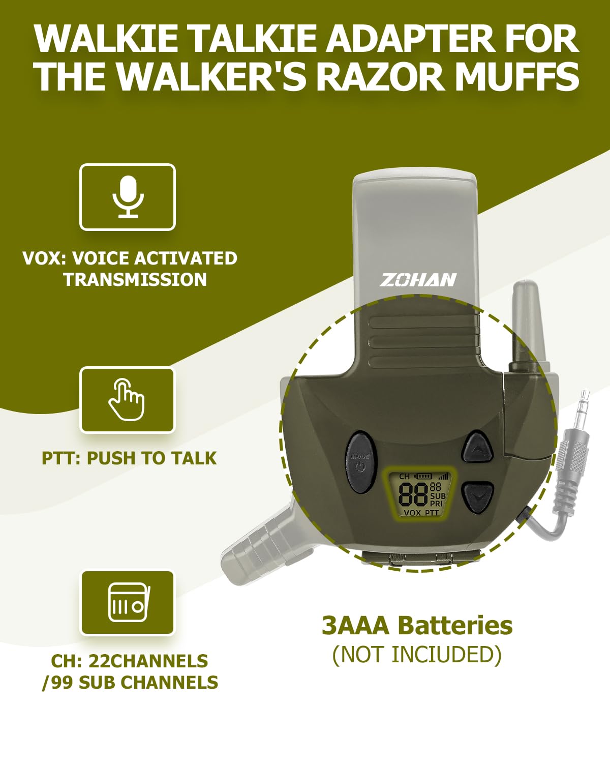 Snapklik.com : Walkie Talkie Adapter For Walkers Razor Slim Electronic ...
