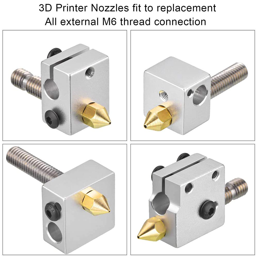 Snapklik.com : Aokin 8 Pcs 0.5mm MK8 Extruder Nozzles 3D Printer ...