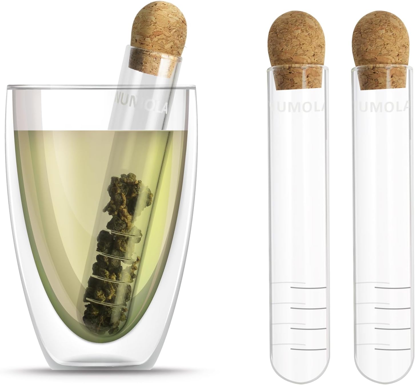 Amazon.com: Numola Glass Tea Infuser for Loose Tea, 2 Pcs Glass Tube ...