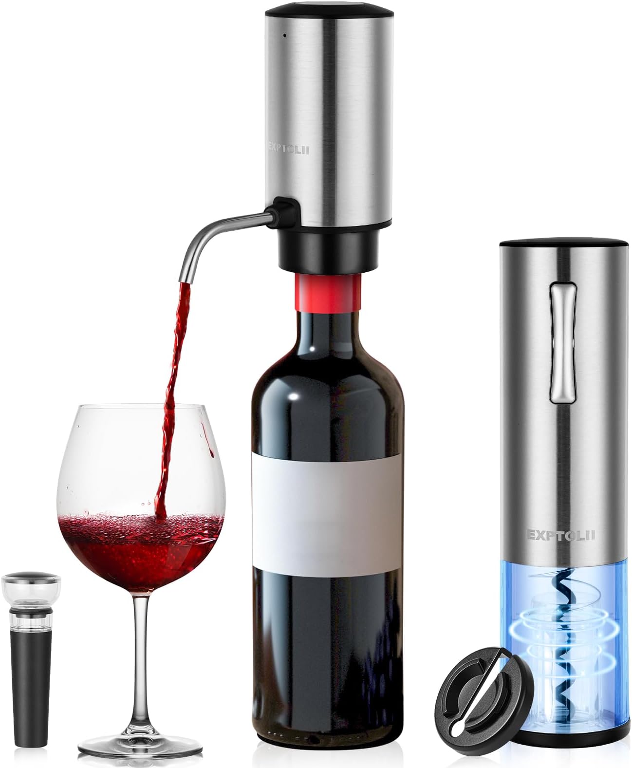 Amazon.com: Electric Wine Opener Gift Set - Rechargeable Wine Bottle ...