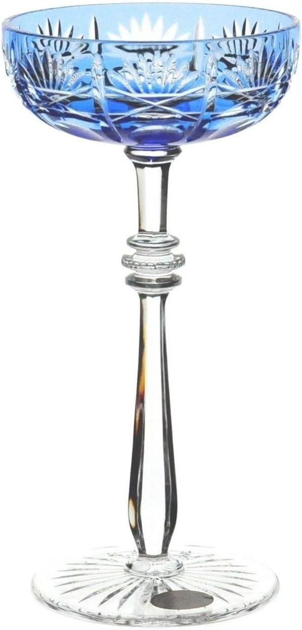 Amazon.com | Ajka Crystal Azure Blue Cased Crystal Champagne Toasting ...