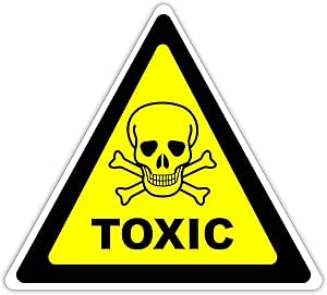 1 x H15 Toxic Sticker Warning Poison with Skull Logo Bottle Health ...