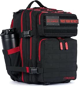 Amazon.com | 25 L BackPack (Red Wolf) Molle Bag, Backpack for Men and ...