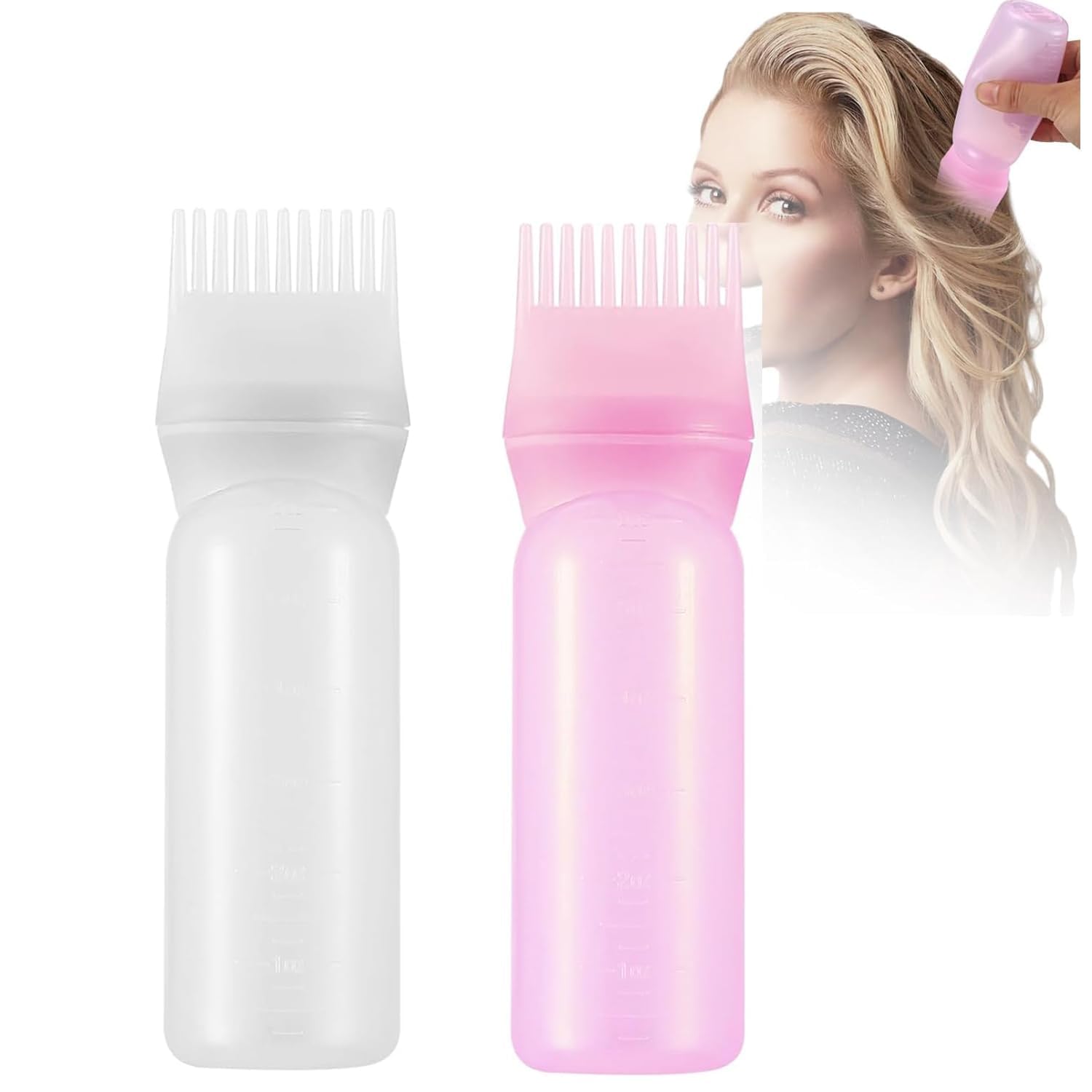 Amazon.com: VIRHWOEA 2Pcs Root Comb Applicator Bottle, 6 OZ Hair Oil ...