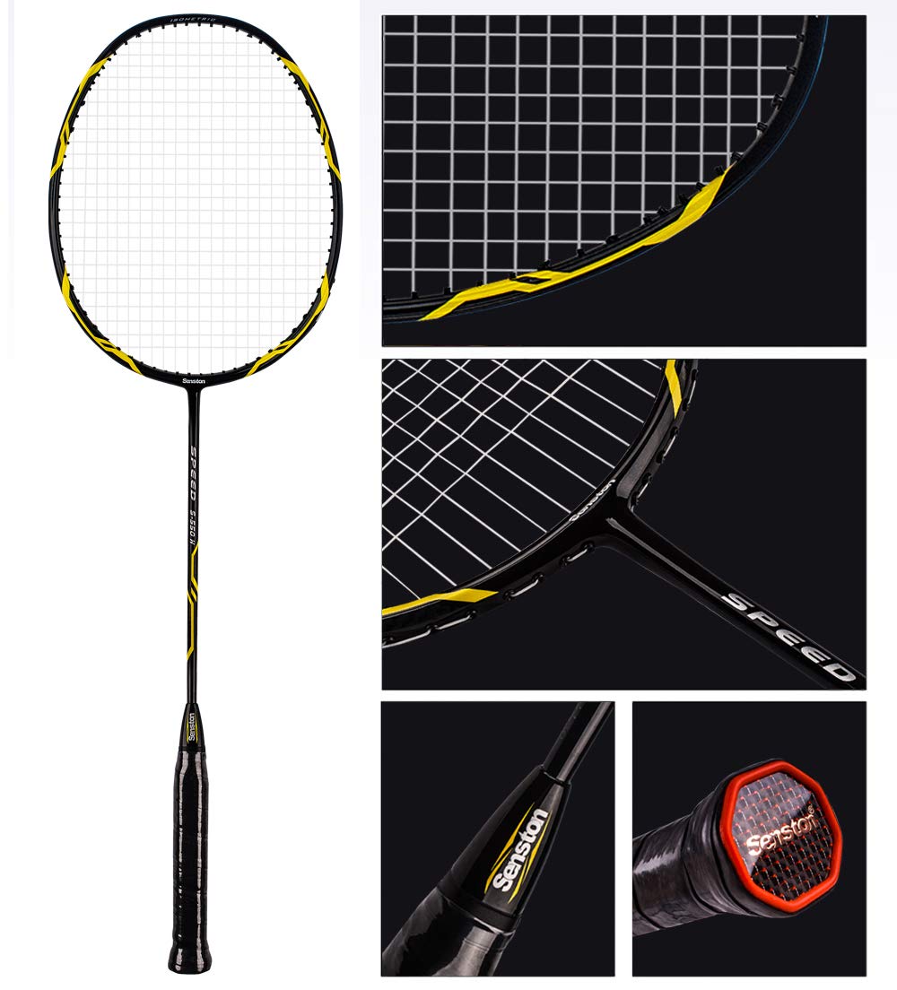 Snapklik.com : Senston - 100% Carbon Fiber Badminton Racquets Set ...