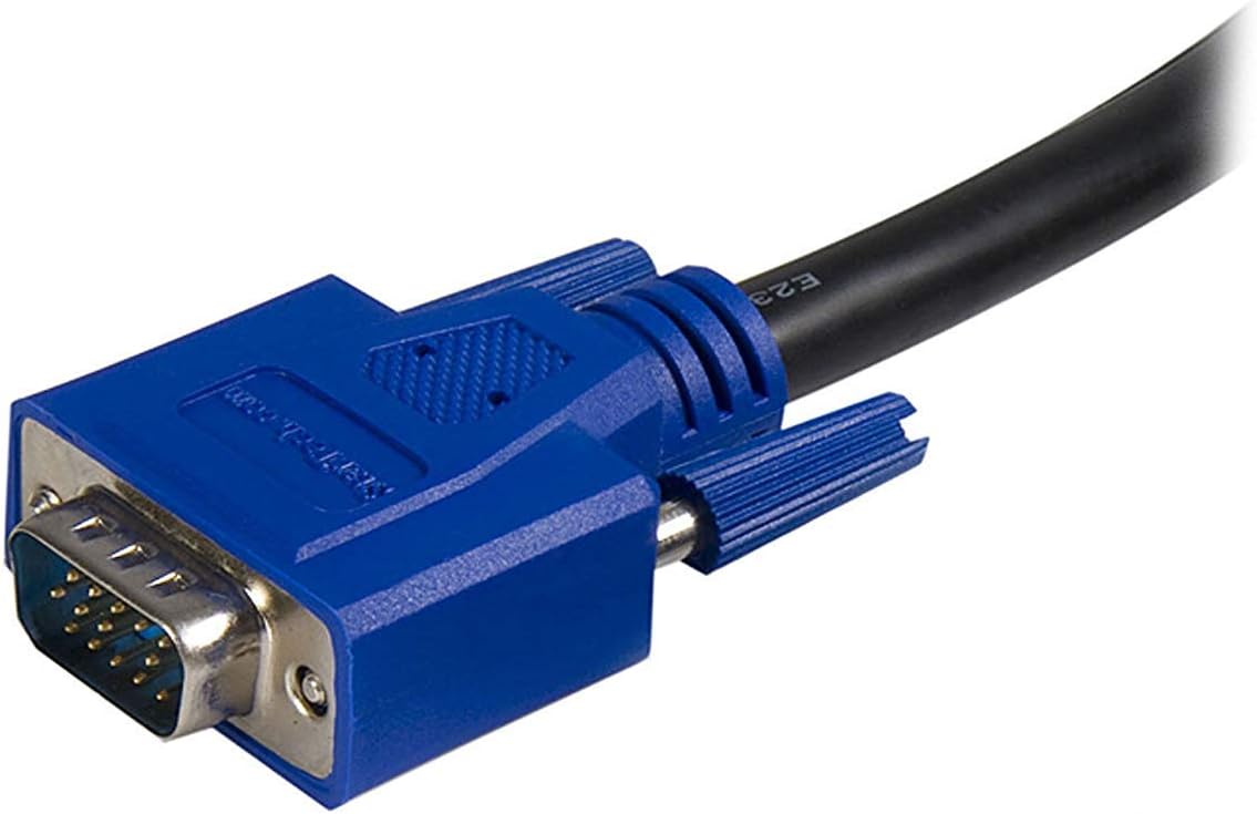 CableVantage Cable de computadora con interruptor KVM USB VGA, cable VGA de 15 pines macho a ...