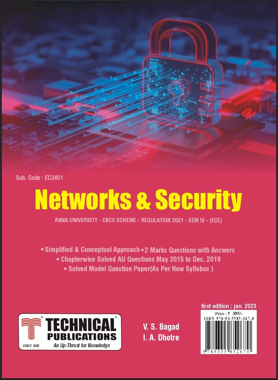 Amazon.in: Buy Networks and Security for BE Anna University R21CBCS (IV - ECE - EC3401) Book ...