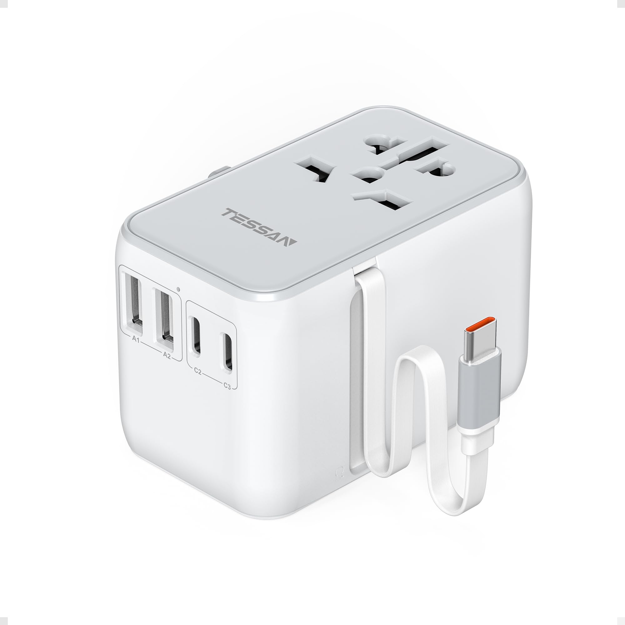Amazon.com: Universal Travel Adapter, TESSAN 35W International Plug ...