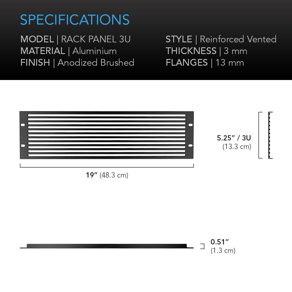 Snapklik.com : AC Infinity Rack Panel Accessory Vent 3U Space For 19 ...