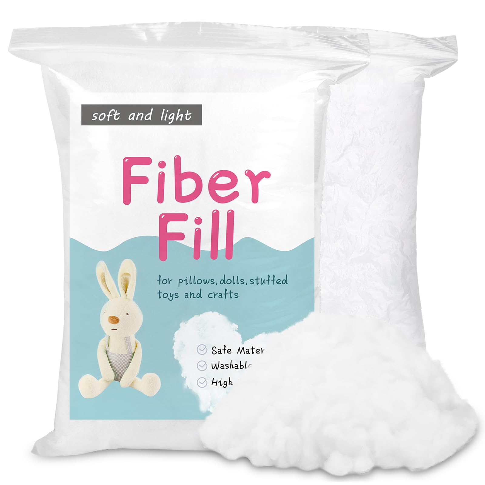 LOKUNN 200g/7.05oz Polyester Fiber Fill, Stuffing Pillow Filling ...