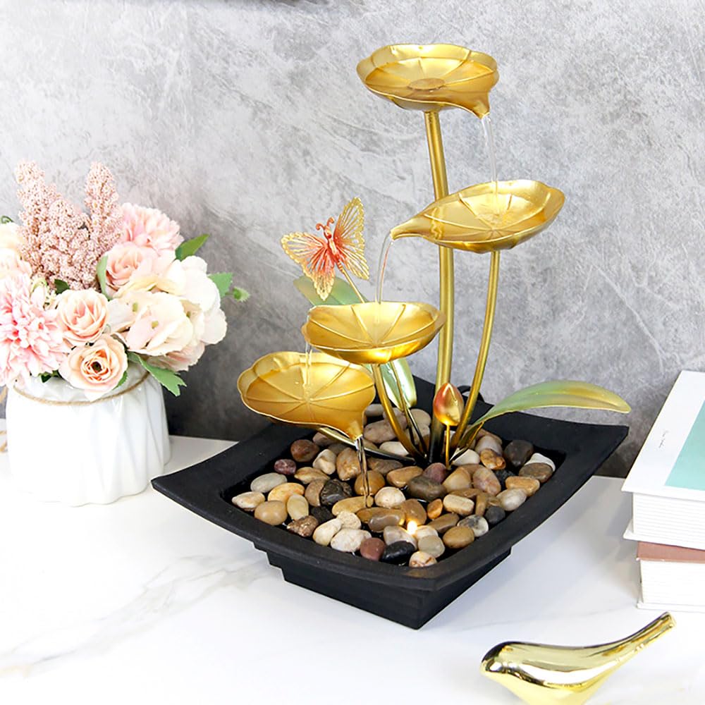 Snapklik.com : Waterfall Fountain Indoor,3 Tier Metal Waterfall ...