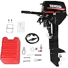 Amazon.com: Long Shaft Outboard Motor 18 HP, 2 Stroke Fishing Boat Engine Water Cooling 246CC ...