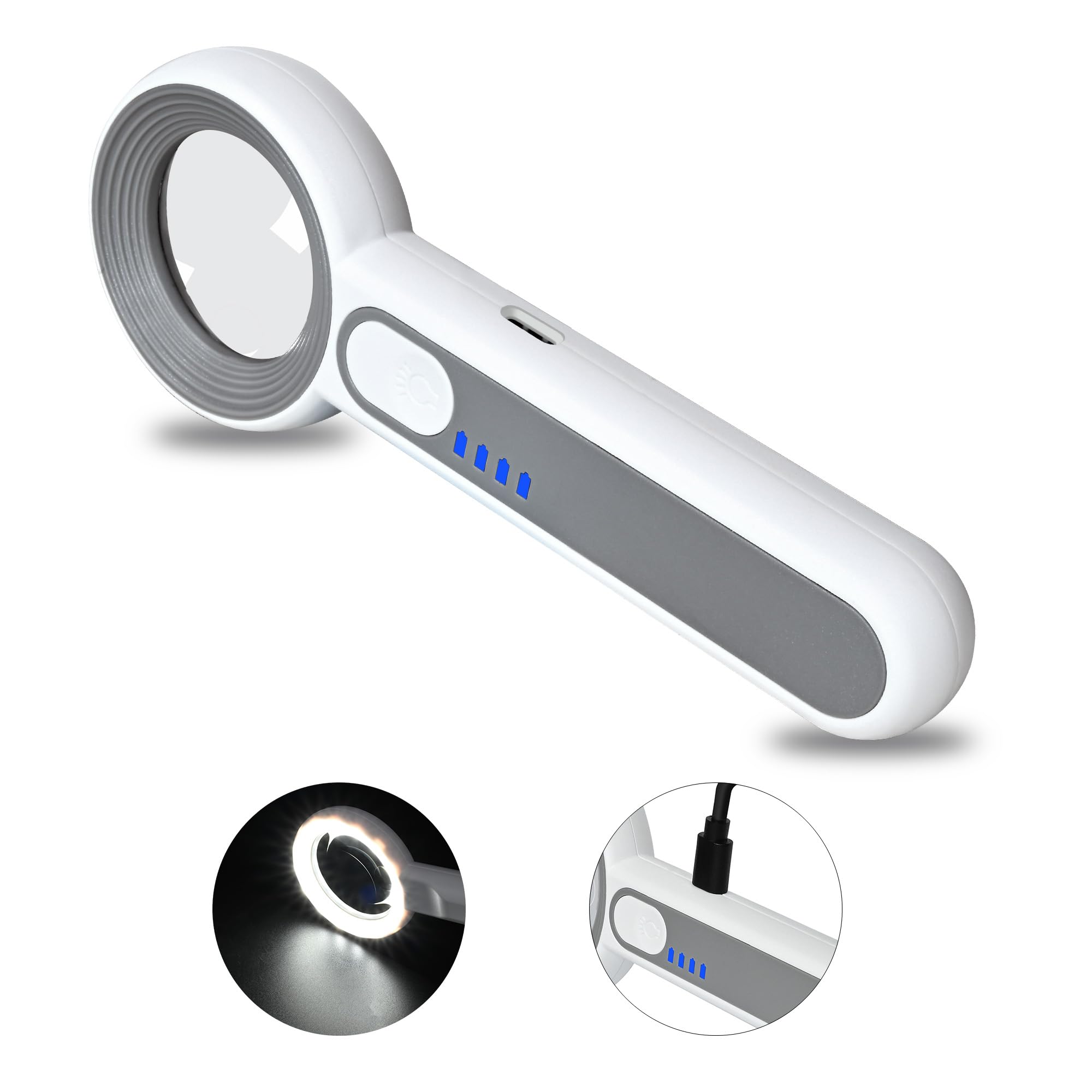 Amazon.com: 11X Magnifying Glass with Light, Lightweight Rechargeable ...