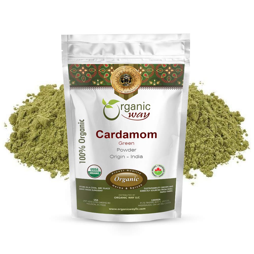 Amazon.com : Organic Way Green Cardamom Elaichi Powder (Elettaria ...