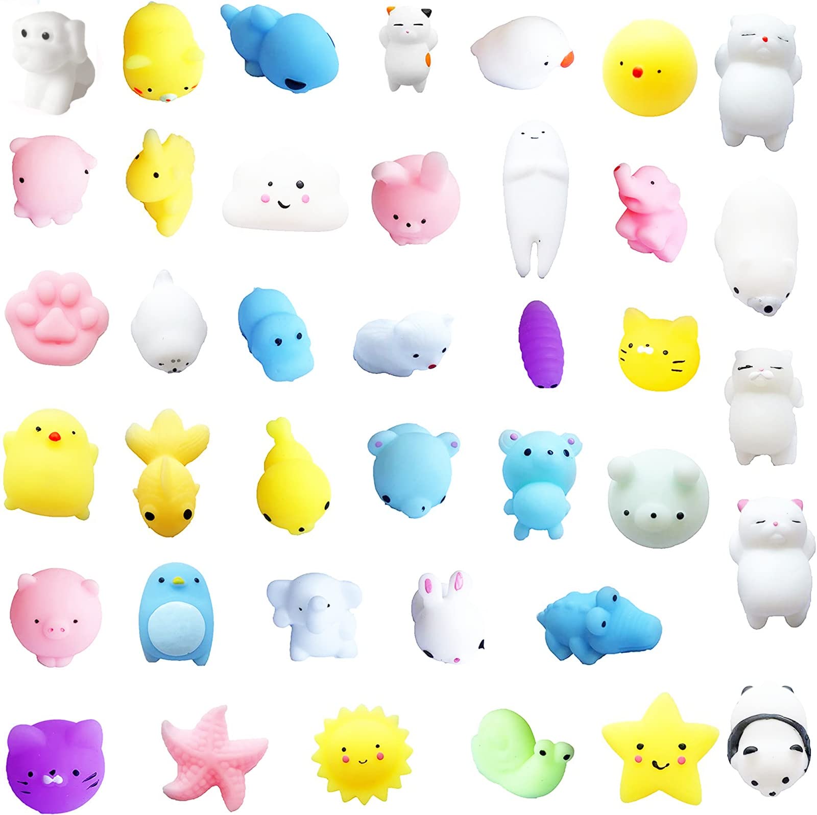 Buy Mochi Squishy Toys for Party Bag Fillers,40Pack Moochies Squishy ...