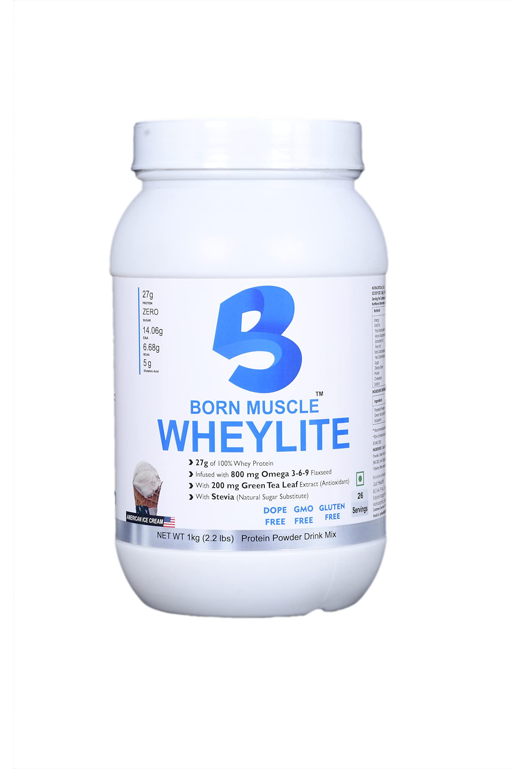 Born Muscle Wheylite Protein Powder American Icecream 1 Kg | Desertcart ...