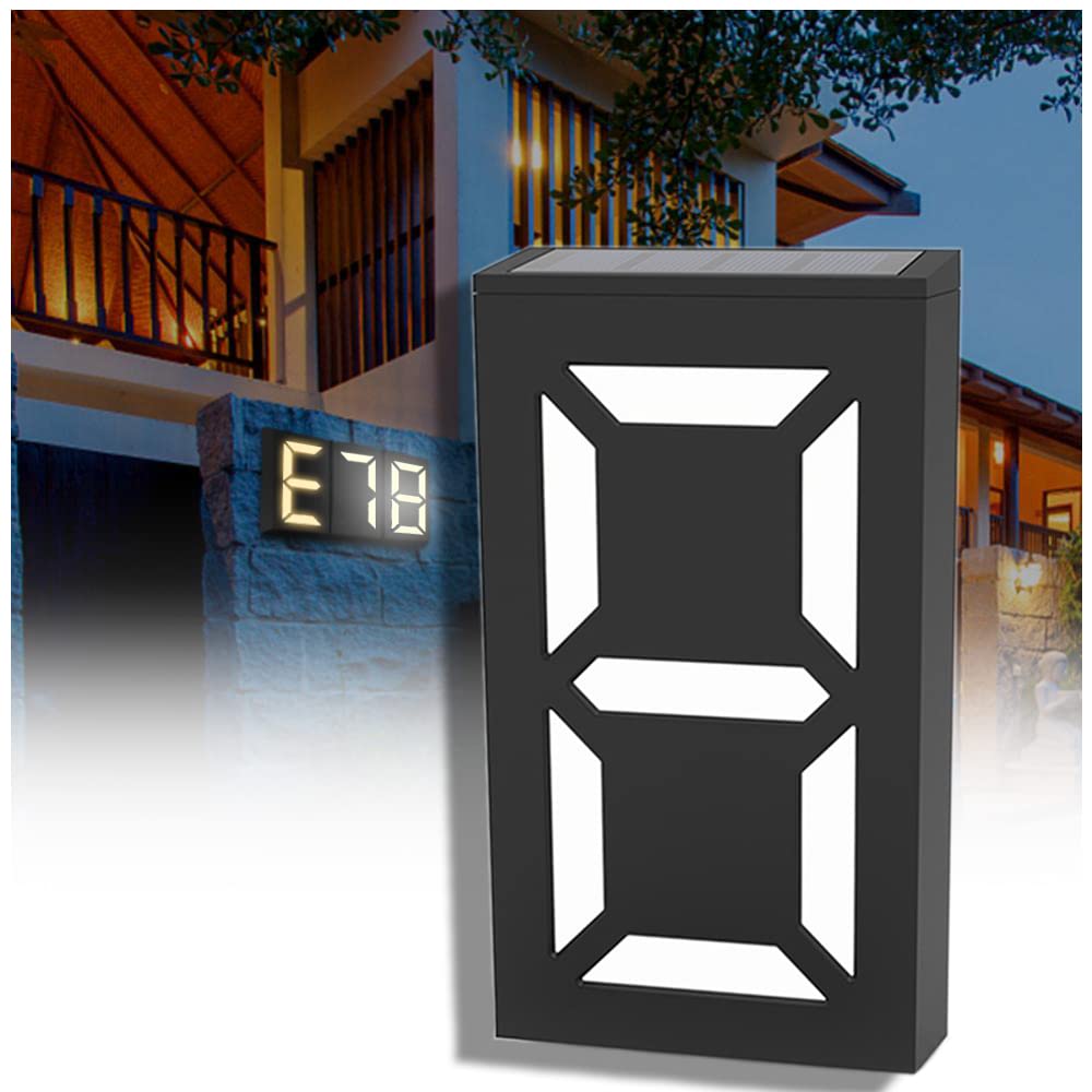 Solar House Numbers for Outside, Solar Address Plaques for Yard ...